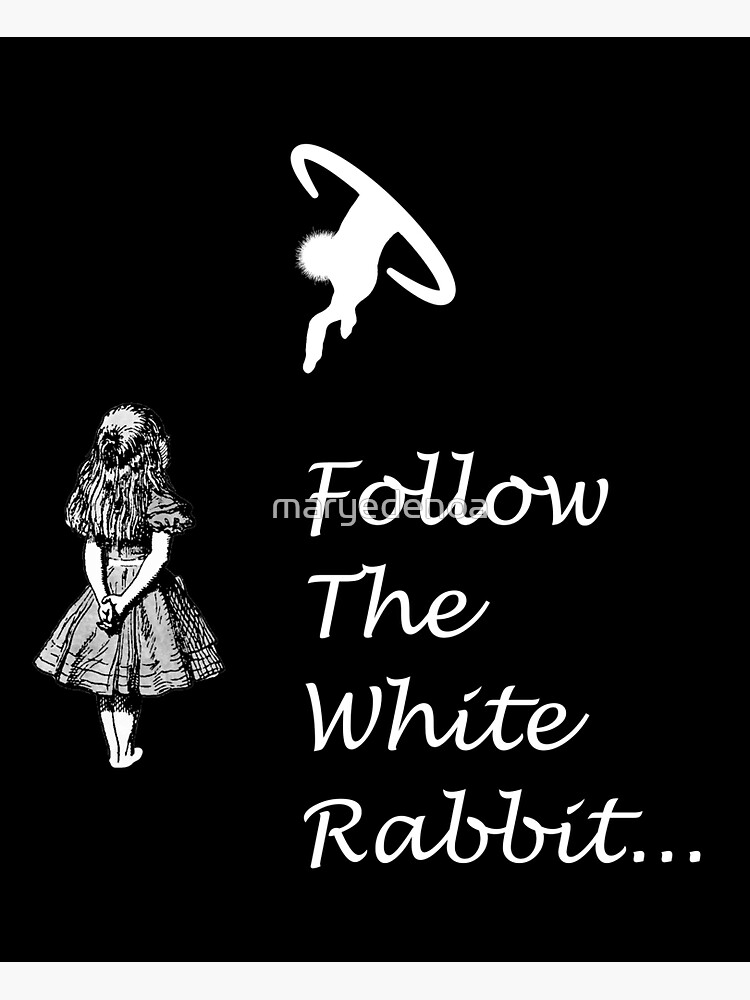 "Follow FollowThe White Rabbit" Sticker for Sale by maryedenoa | Redbubble