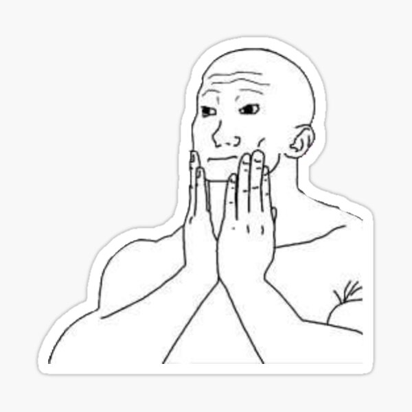 "Feels Good Wojak" Sticker for Sale by goon-street | Redbubble