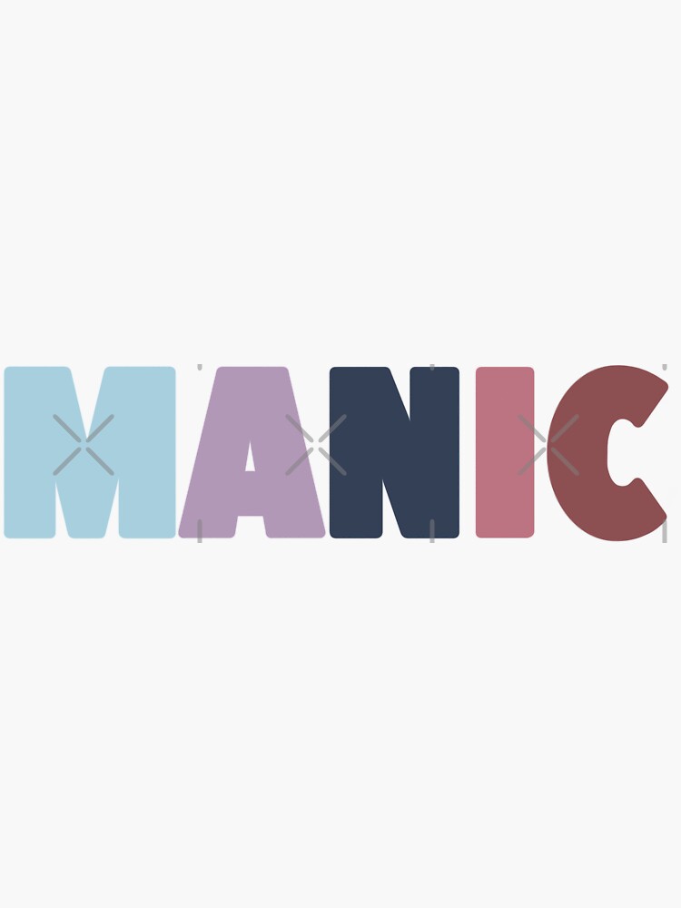 "Manic" Sticker for Sale by Avarie | Redbubble