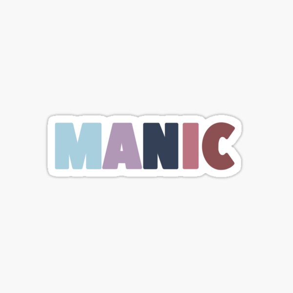 "Manic" Sticker for Sale by Avarie | Redbubble