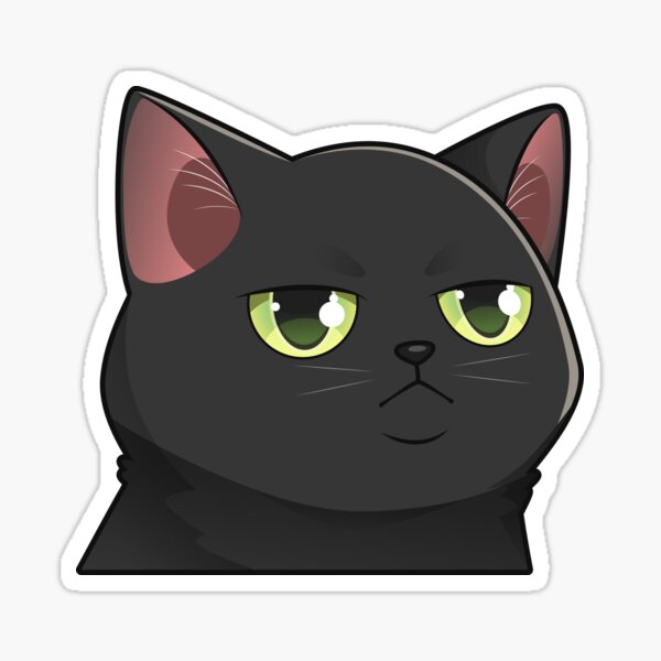 "Dissociated Chibi zoning out cat meme sticker funny trending memes ...