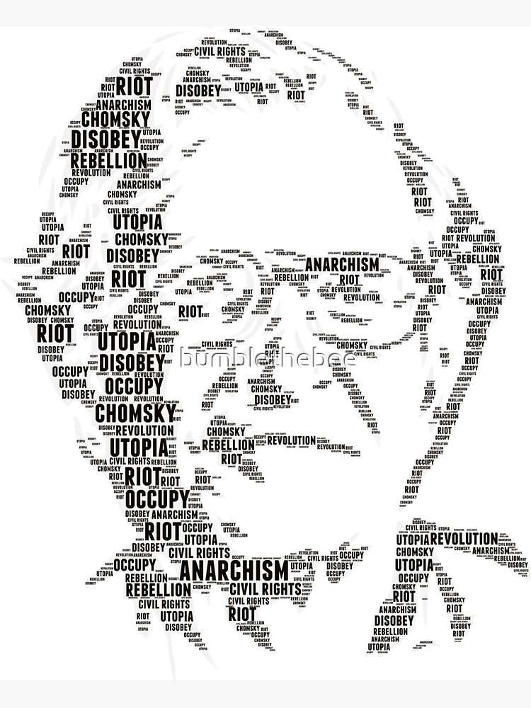 "Chomsky word cloud" Sticker for Sale by bumblethebee | Redbubble