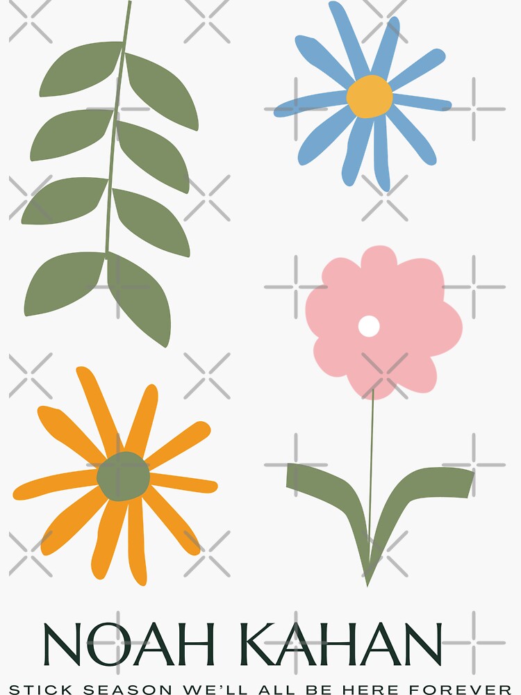 "Noah Kahan Stick Season Illustration" Sticker for Sale by ...