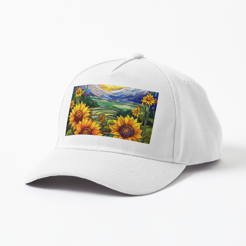 "Sunflower Field, Stained Glass" Sticker for Sale by ZinniaGeode ...