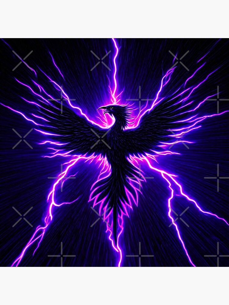 "Purple Lightning Phoenix" Sticker for Sale by Healio2 | Redbubble