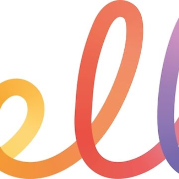 "Apple "hello" logotype lettering design" Sticker by artversium | Redbubble