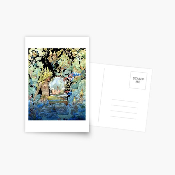 "A Mermaid and Baby - Harold Gaze" Postcard for Sale by forgottenbeauty ...