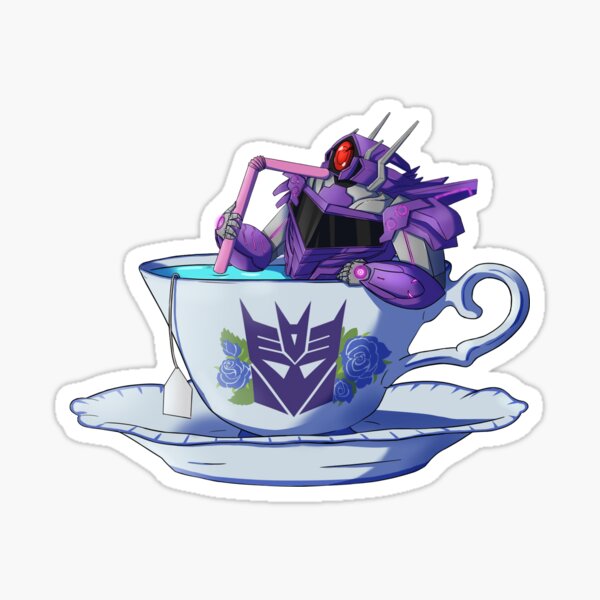 "Decepti-teacups series #1 -Shockwave" Sticker for Sale by Inkk ...