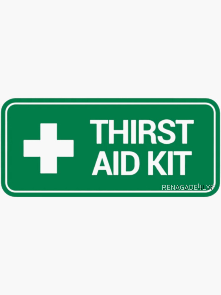 "THIRST AID Kit - Logo" Sticker for Sale by RENAGADE4LYF | Redbubble