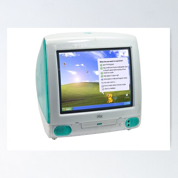 "Windows XP 2000s iMac" Poster for Sale by iwannitonashirt | Redbubble