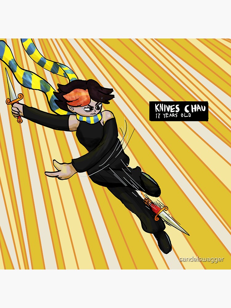 "Chao, Knives" Sticker for Sale by sandelswagger | Redbubble