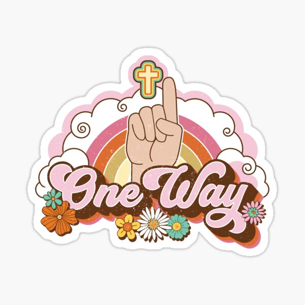 "One Way Jesus • Jesus Revolution • Revival" Sticker for Sale by ...
