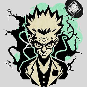 "Mad Scientist" Sticker for Sale by SahJArt | Redbubble