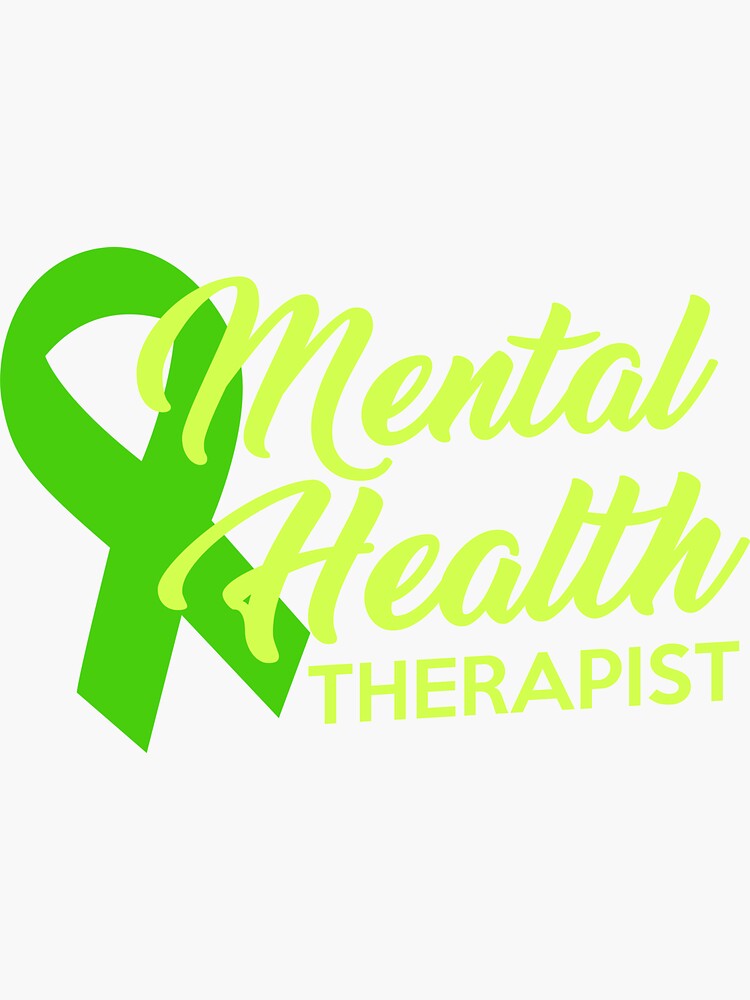 "Mental Health Awareness Ribbon Therapist " Sticker by printedkicks ...