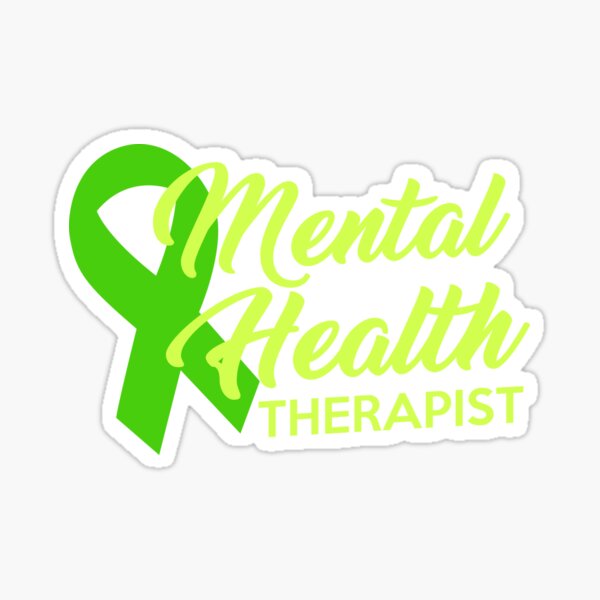 "Mental Health Awareness Ribbon Therapist " Sticker by printedkicks ...