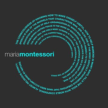 "Maria Montessori famous quotes poster [aqua]" Sticker for Sale by ...