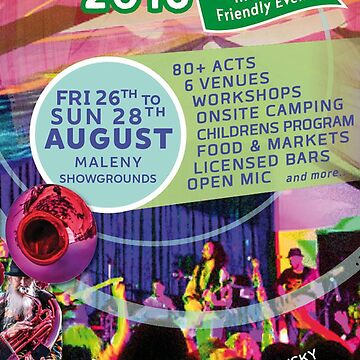 "2016 Poster Maleny Music Festival " Sticker for Sale by Maleny Music ...