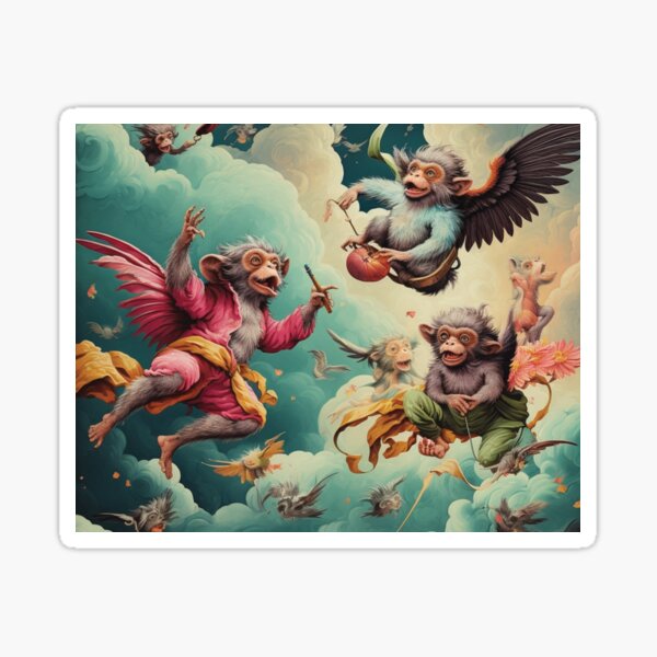 "Understanding Enablers: The World of Flying Monkeys" Sticker for Sale ...