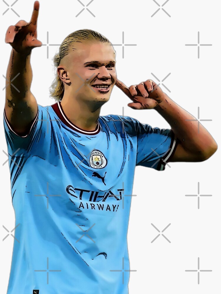 "Erling Haaland Celebration" Sticker for Sale by printistry | Redbubble