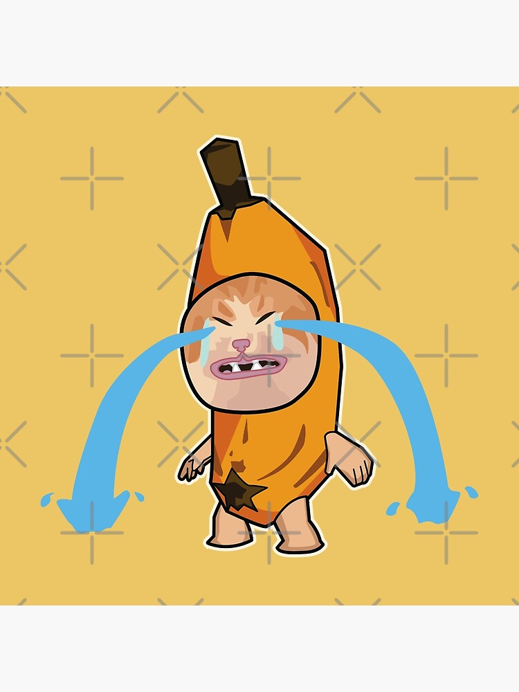 Póster for Sale con la obra «NARANJA triste grito gato banana - feliz ...