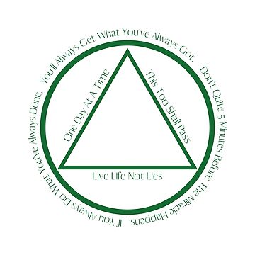 "AA Slogan Alcoholics Anonymous Slogans in Symbol " Sticker for Sale by ...