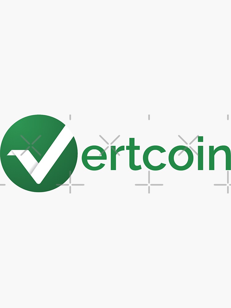 "VertCoin Logo and Name" Sticker for Sale by CryptoCentauri | Redbubble