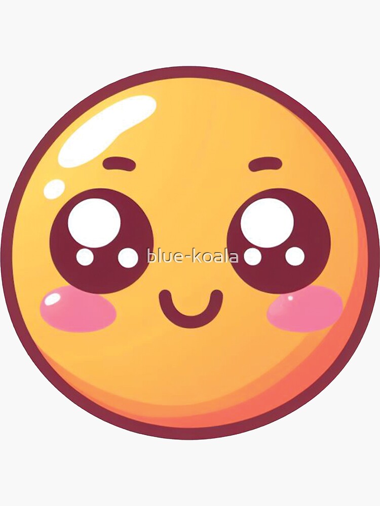 "Happy Big Eyes Emoji" Sticker for Sale by blue-koala | Redbubble