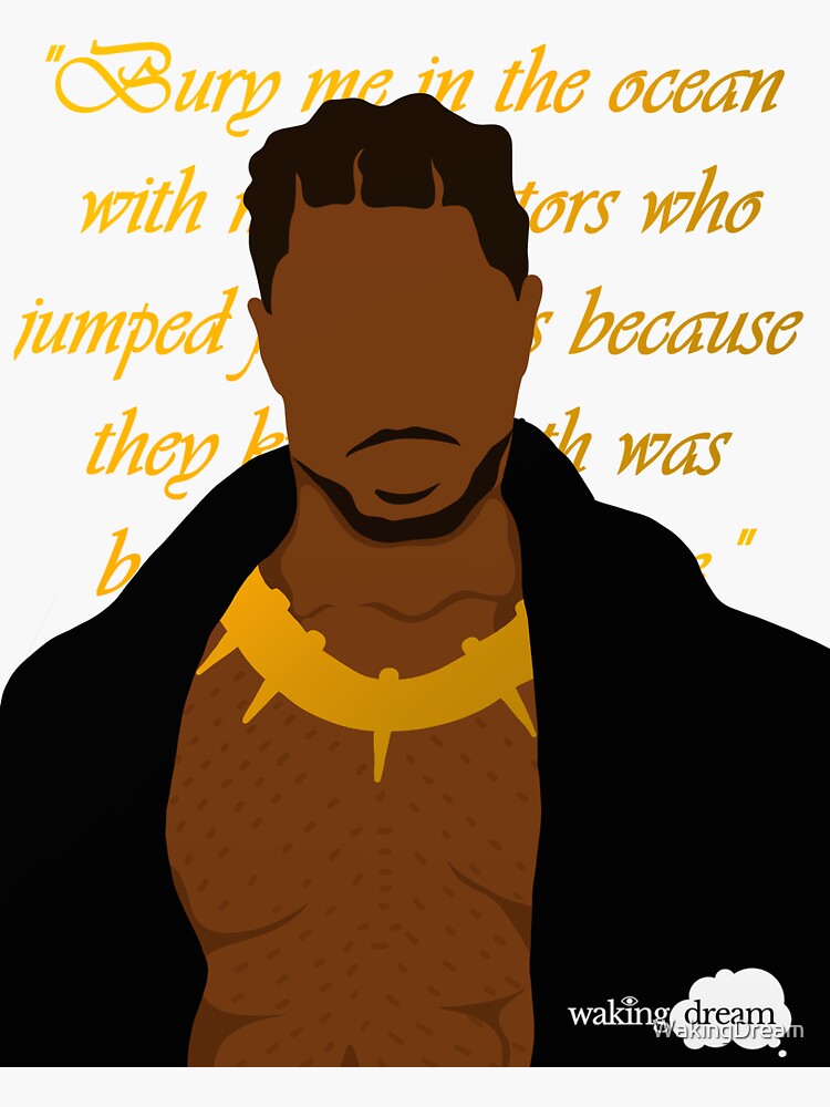 "KillMonger Bury Me in the Ocean" Sticker for Sale by WakingDream ...
