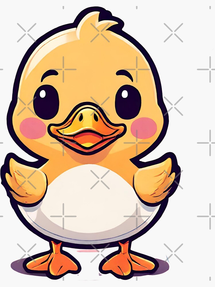 "Chibi baby Duck" Sticker for Sale by MenanderShop | Redbubble