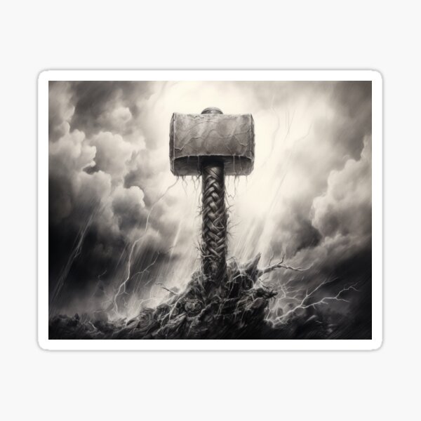 "Mjölnir: Thor's Hammer" Sticker for Sale by HannahMiller006 | Redbubble