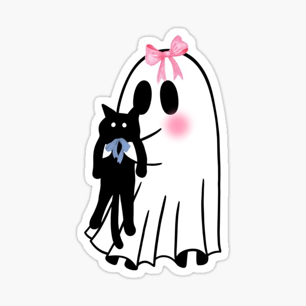 "a cute little ghost" Sticker for Sale by Mont-Blanc | Redbubble