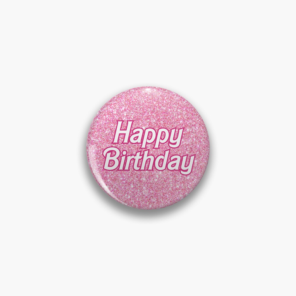 "Happy Birthday Pink Glitter Greeting" Sticker for Sale by GizmosGalore ...