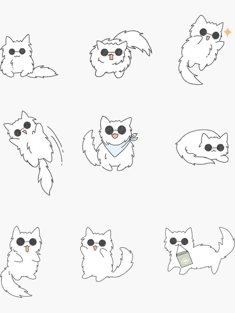 "Cat Gojo Sticker Sheet " Sticker for Sale by sooie | Redbubble