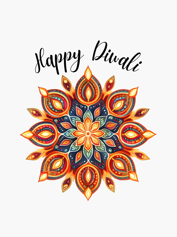 "Happy Deepavali" Sticker for Sale by tipitoes | Redbubble