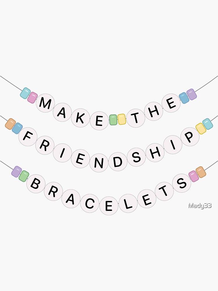 "Friendship Bracelets" Sticker for Sale by Mady33 | Redbubble