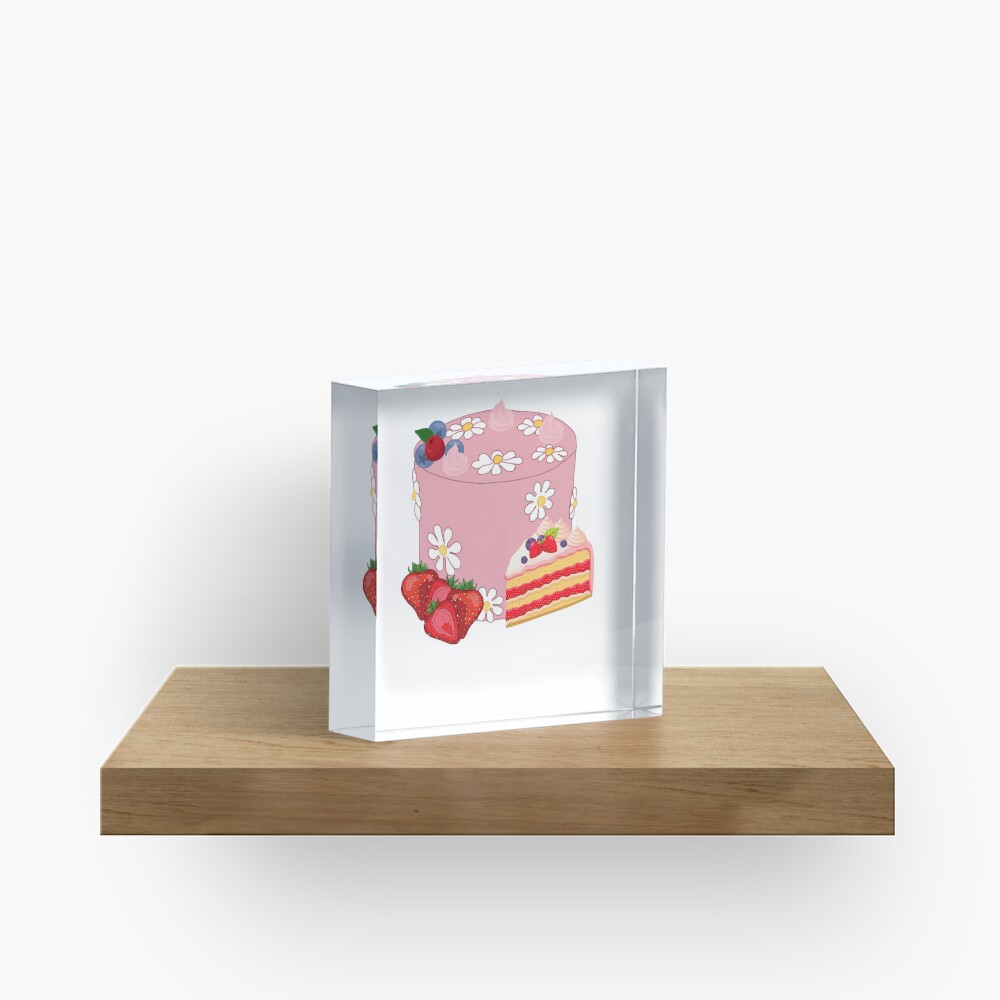 "Cute Pink Cake" Sticker for Sale by fusewithmuse | Redbubble