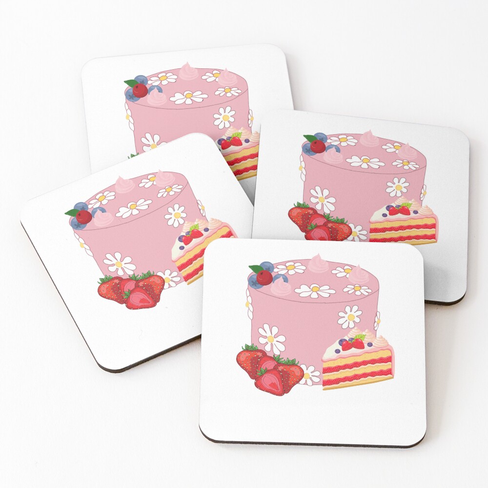 "Cute Pink Cake" Sticker for Sale by fusewithmuse | Redbubble
