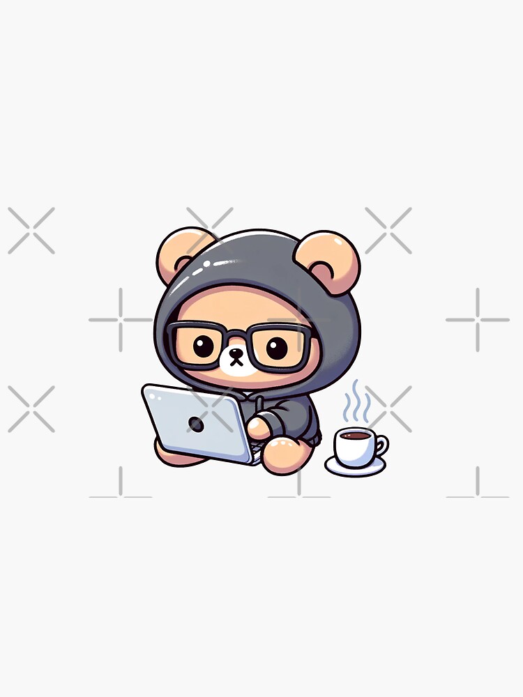 Code And Caffeine Programmer Bear Crafting Kawaii Solutions Sticker For Sale By Puffpuffprint