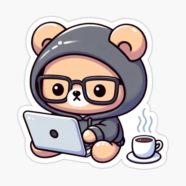 Code And Caffeine Programmer Bear Crafting Kawaii Solutions Sticker For Sale By Puffpuffprint