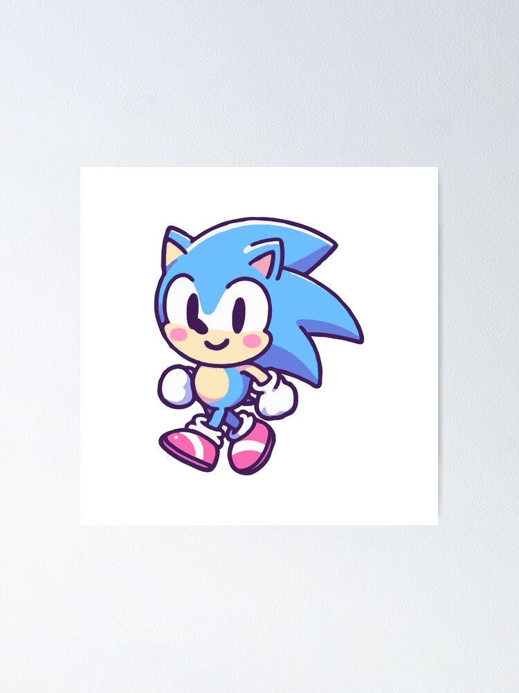 "Cute Sonic Illustration" Poster for Sale by Dmytro Ostapenko | Redbubble