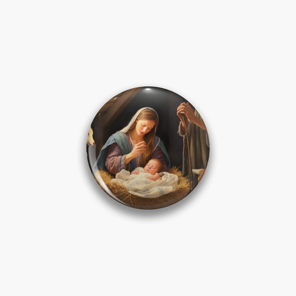 "Baby Jesus is Born, Christmas" Sticker for Sale by Jacqueline Figueroa ...