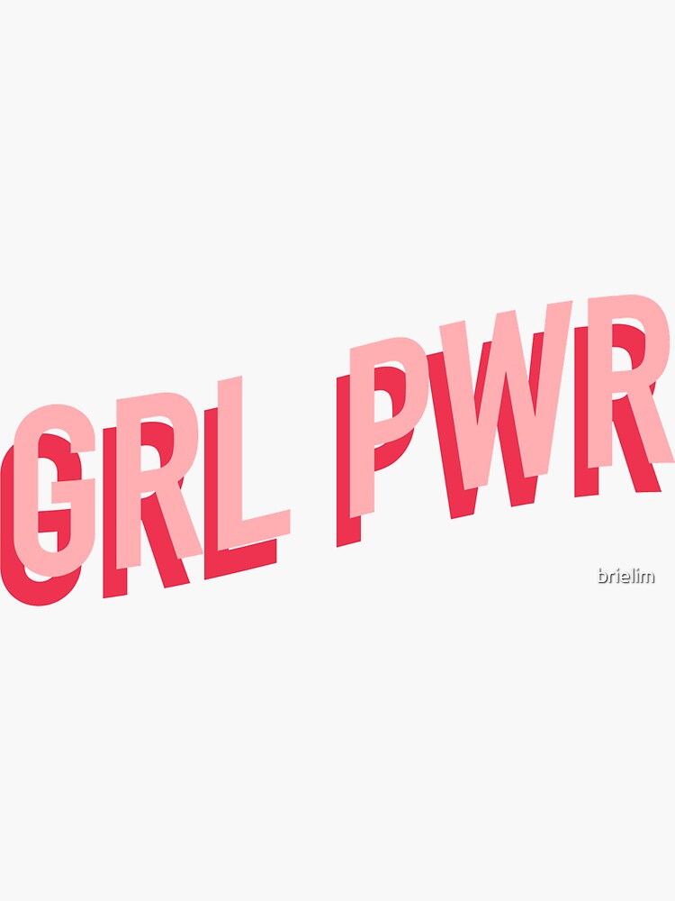 "GRL PWR TYPE PRINT" Sticker for Sale by brielim | Redbubble
