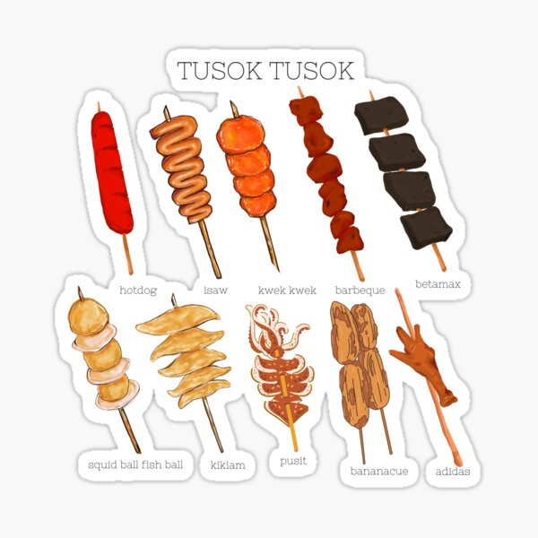 "Tusok tusok" Sticker for Sale by mOchi1mOchi2 | Redbubble