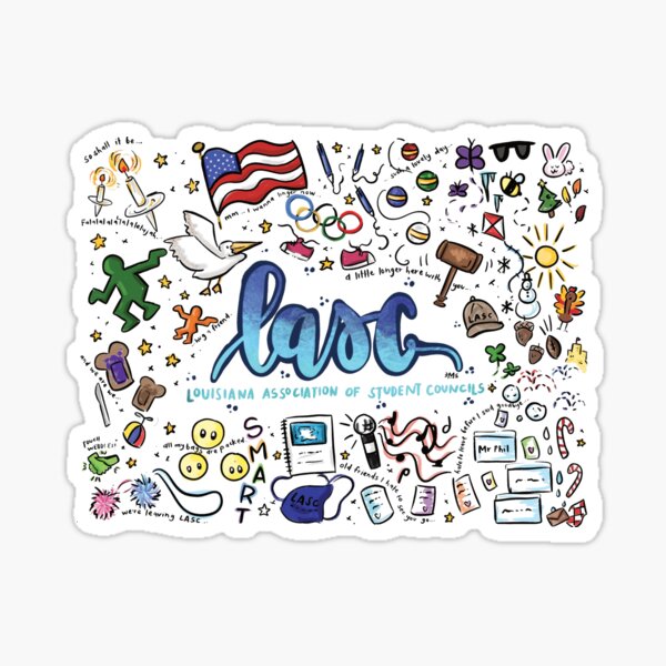 "LA Student Council" Sticker for Sale by KwaleKreates | Redbubble