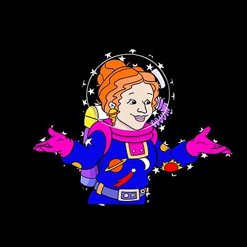 "Space Mrs. Frizzle" Sticker for Sale by The Abysmall | Redbubble