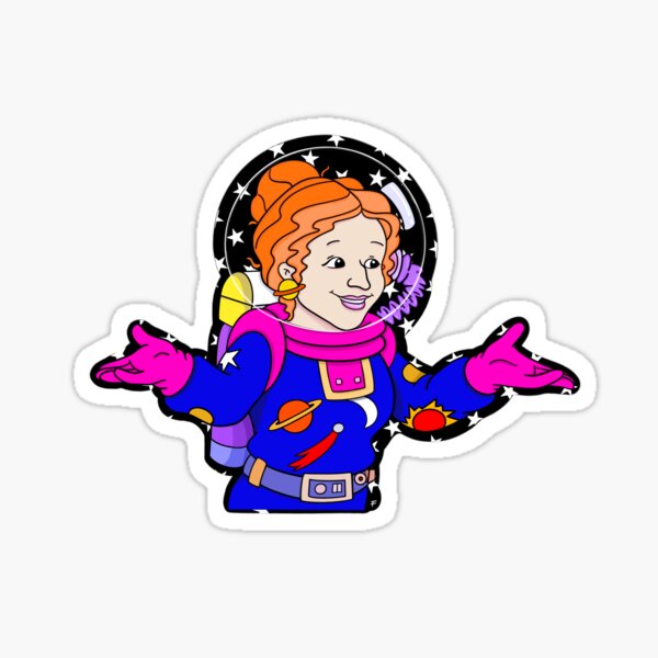 "Space Mrs. Frizzle" Sticker for Sale by The Abysmall | Redbubble