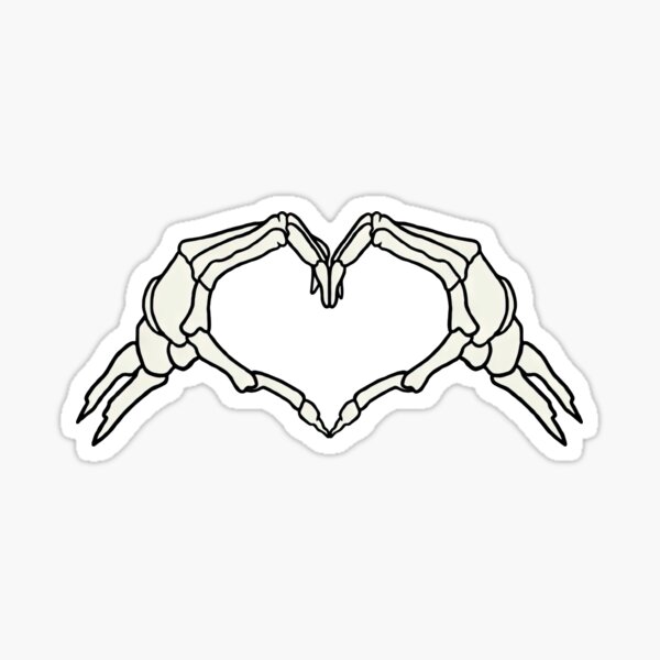 "Skeleton Heart - Love you to the Bones " Sticker for Sale by E-kaiwaii ...