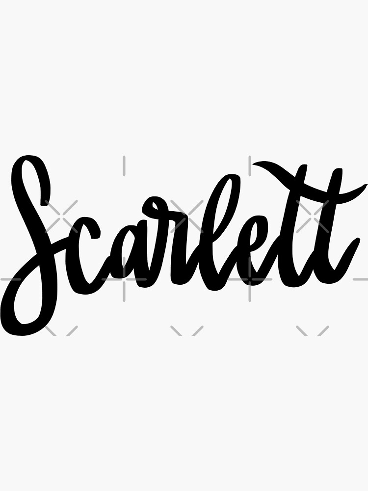 "Scarlett" Sticker for Sale by ellietography | Redbubble