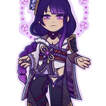 "Chibi Raiden Shogun - Genshin Impact" Sticker for Sale by DT-Studios ...