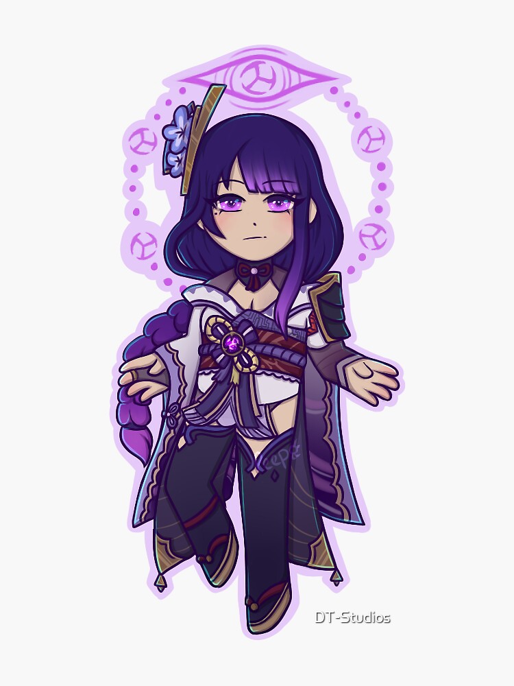 "Chibi Raiden Shogun - Genshin Impact" Sticker for Sale by DT-Studios ...